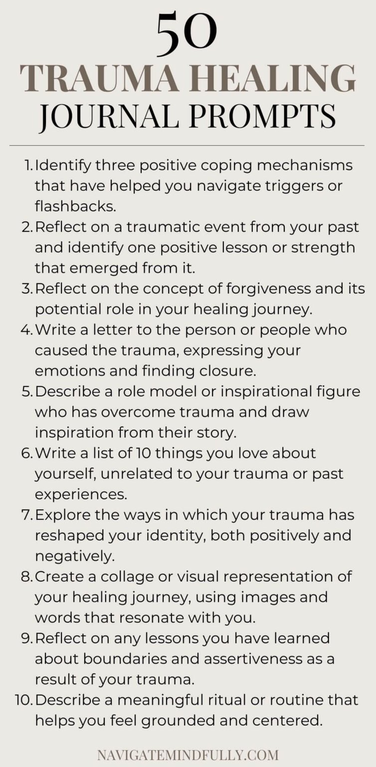 50 Journal Prompts for Healing Trauma