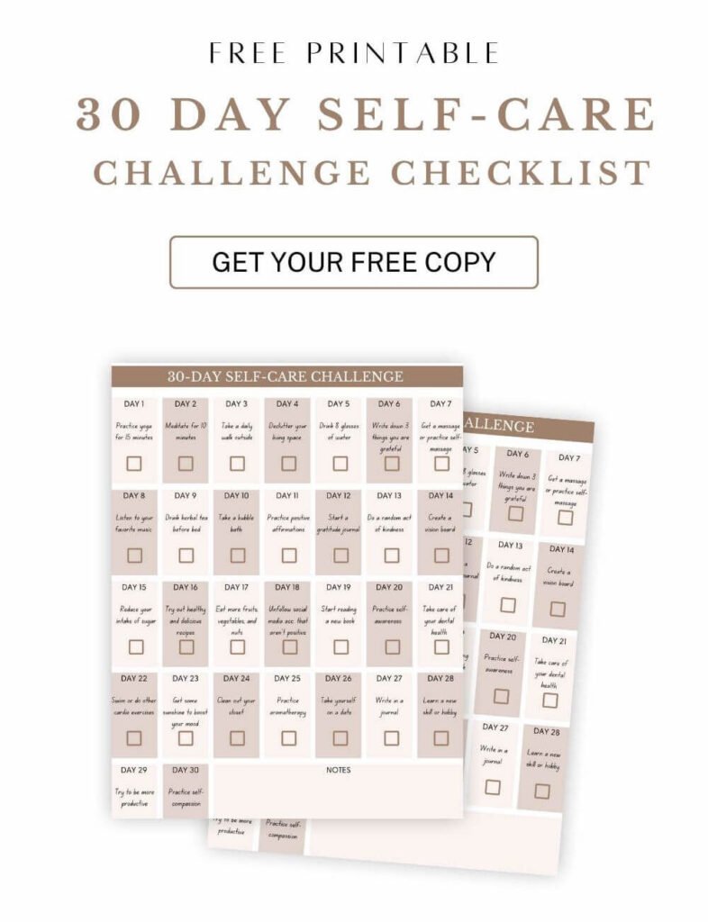 30 Day Self Care Challenge: One Month of Recharging Yourself