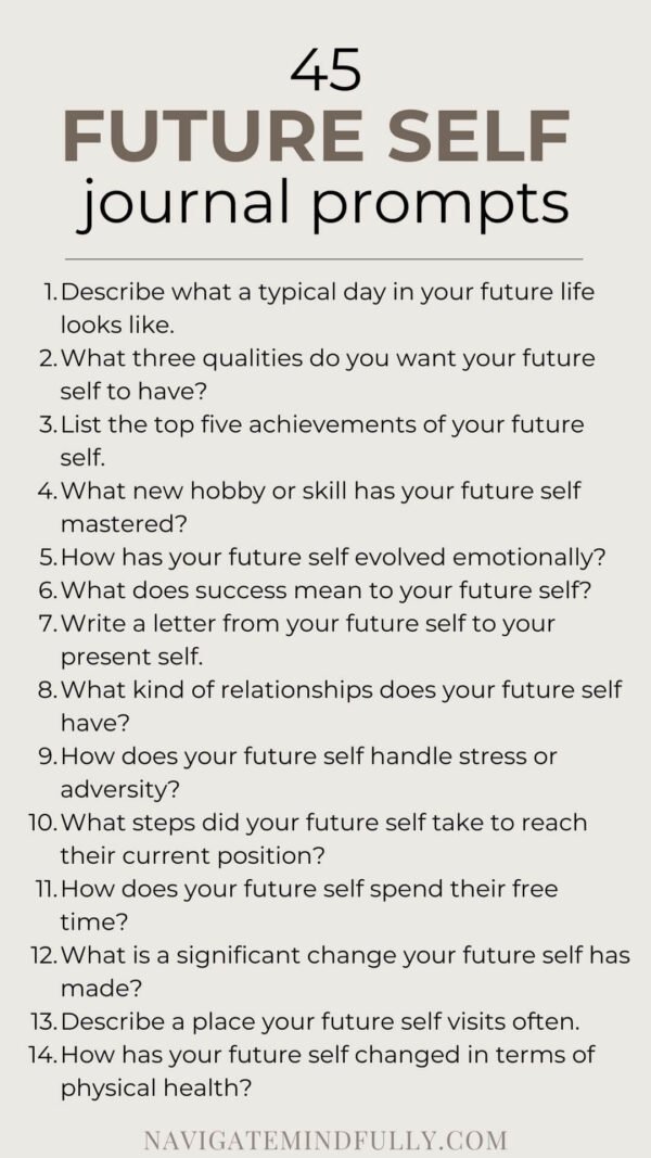 45 Future Self Journaling Prompts for Envisioning Your Path