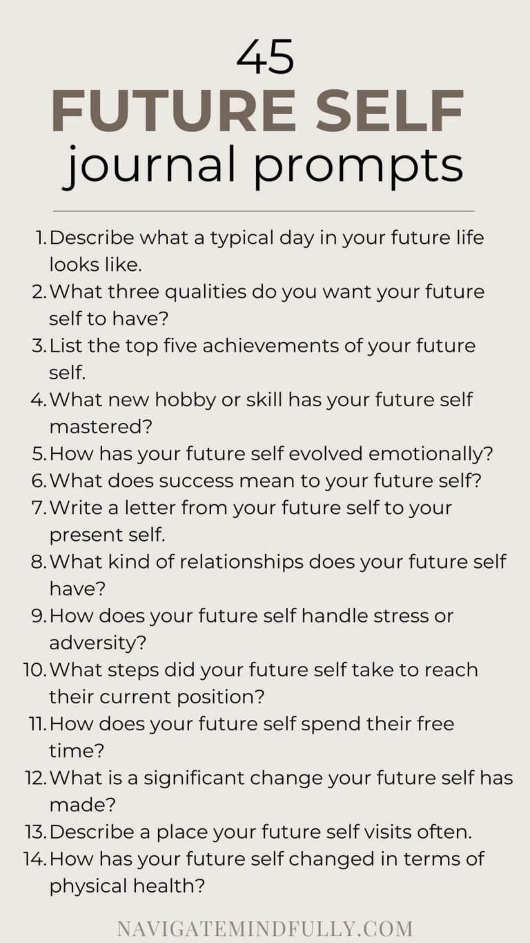 45 Future Self Journaling Prompts for Envisioning Your Path