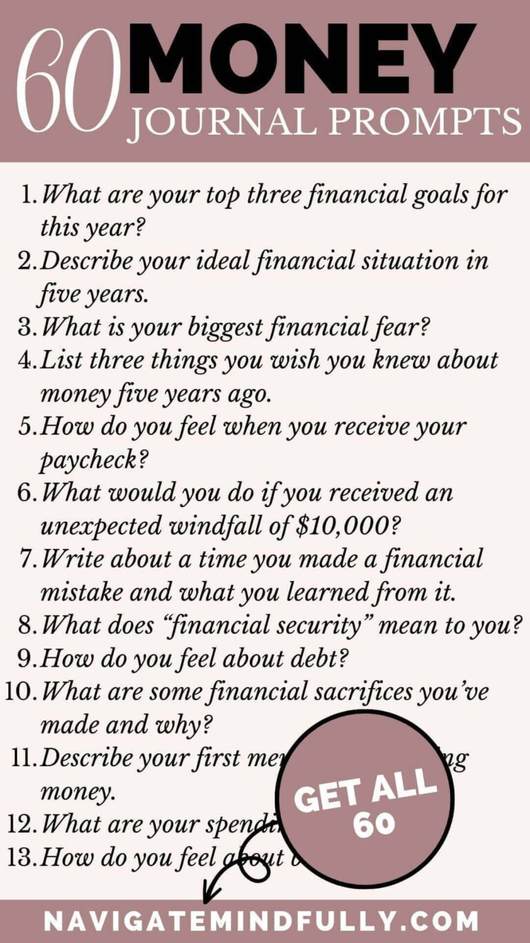 60 Money Journal Prompts to Develop Money Mindset