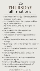 125 Motivational Thursday Affirmations to Boost Your Productivity