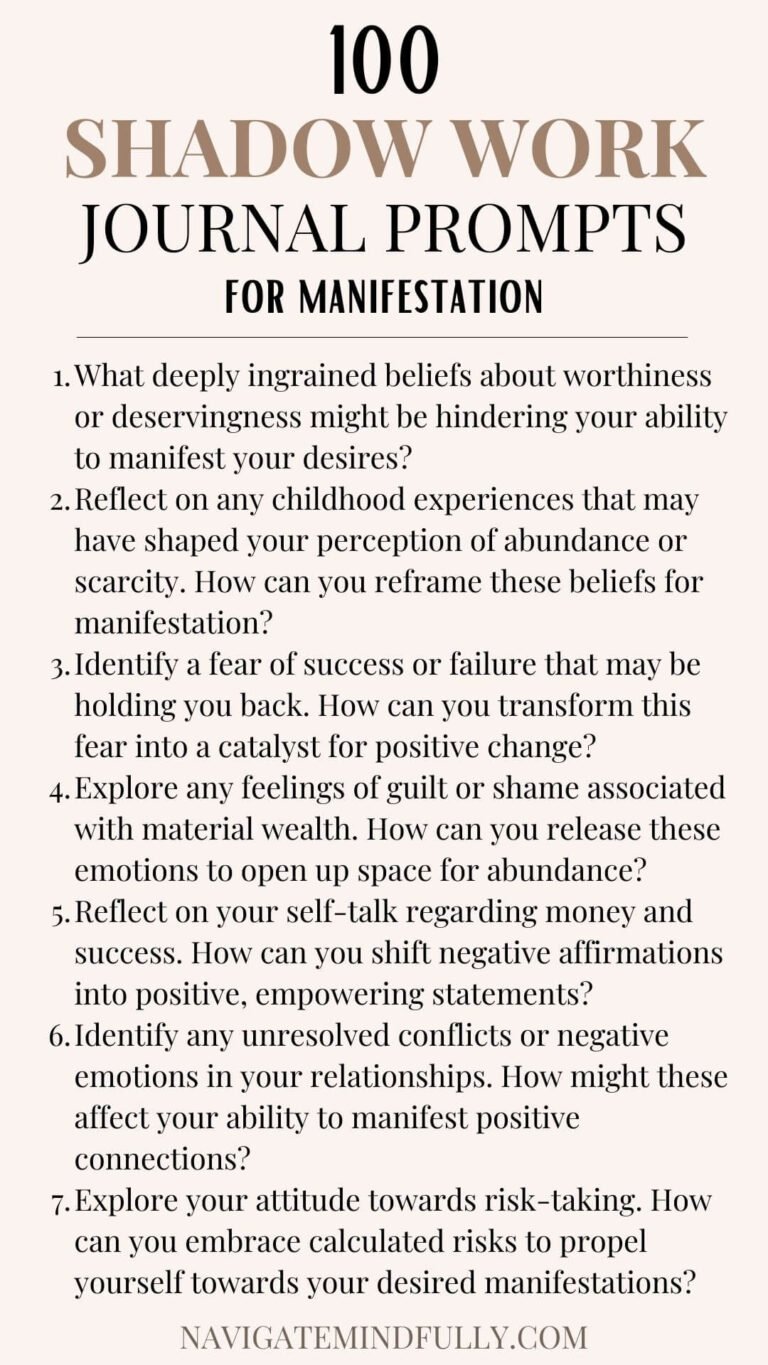 100 Shadow Work Prompts for Healing & Self-Growth