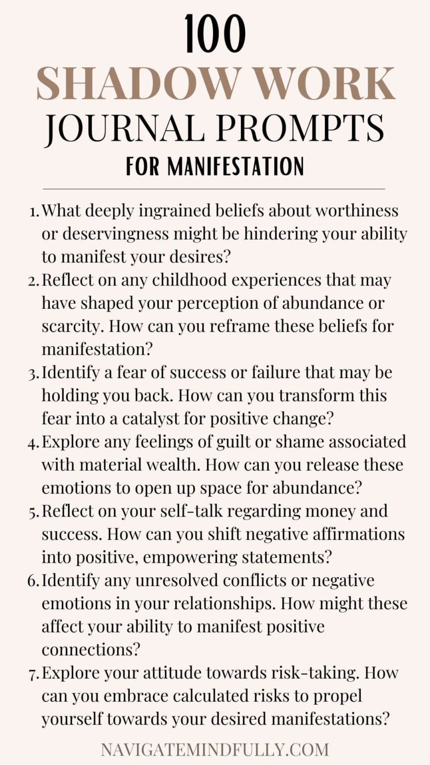 100 Shadow Work Prompts for Healing & Self-Growth