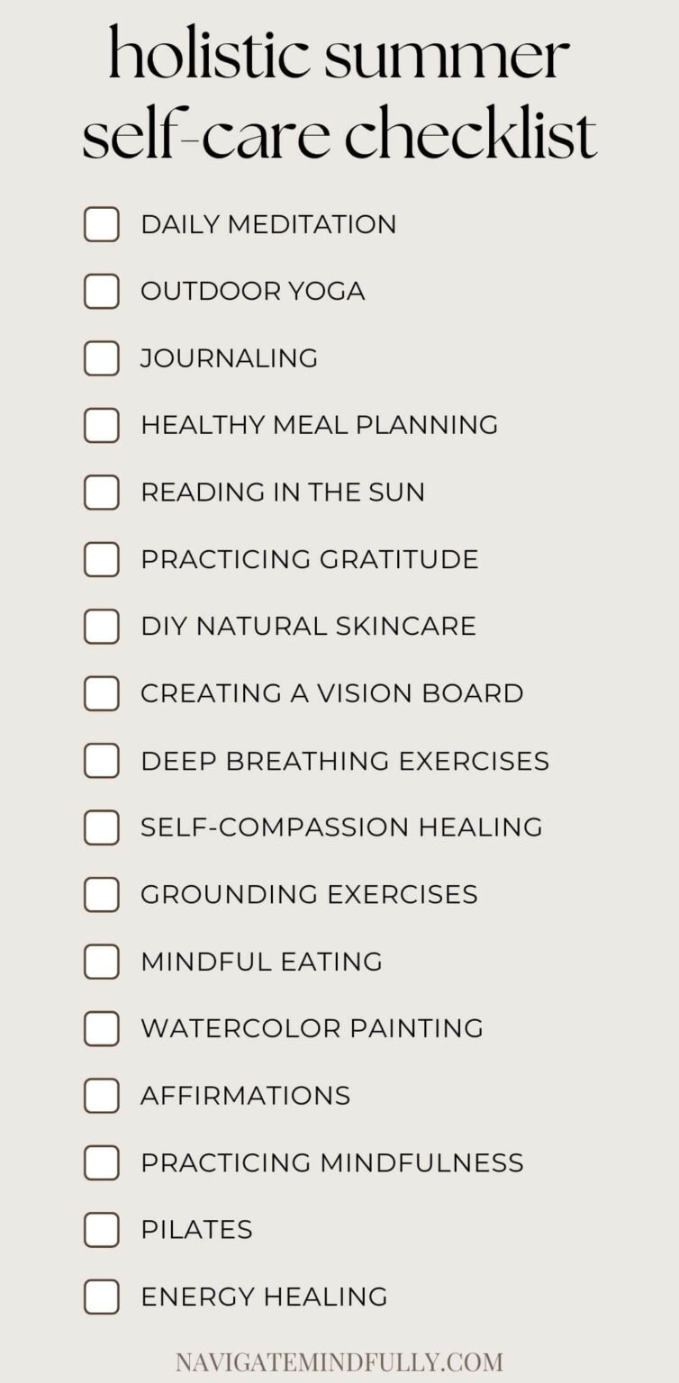 60 Summer Self-Care Ideas for Holistic Wellness