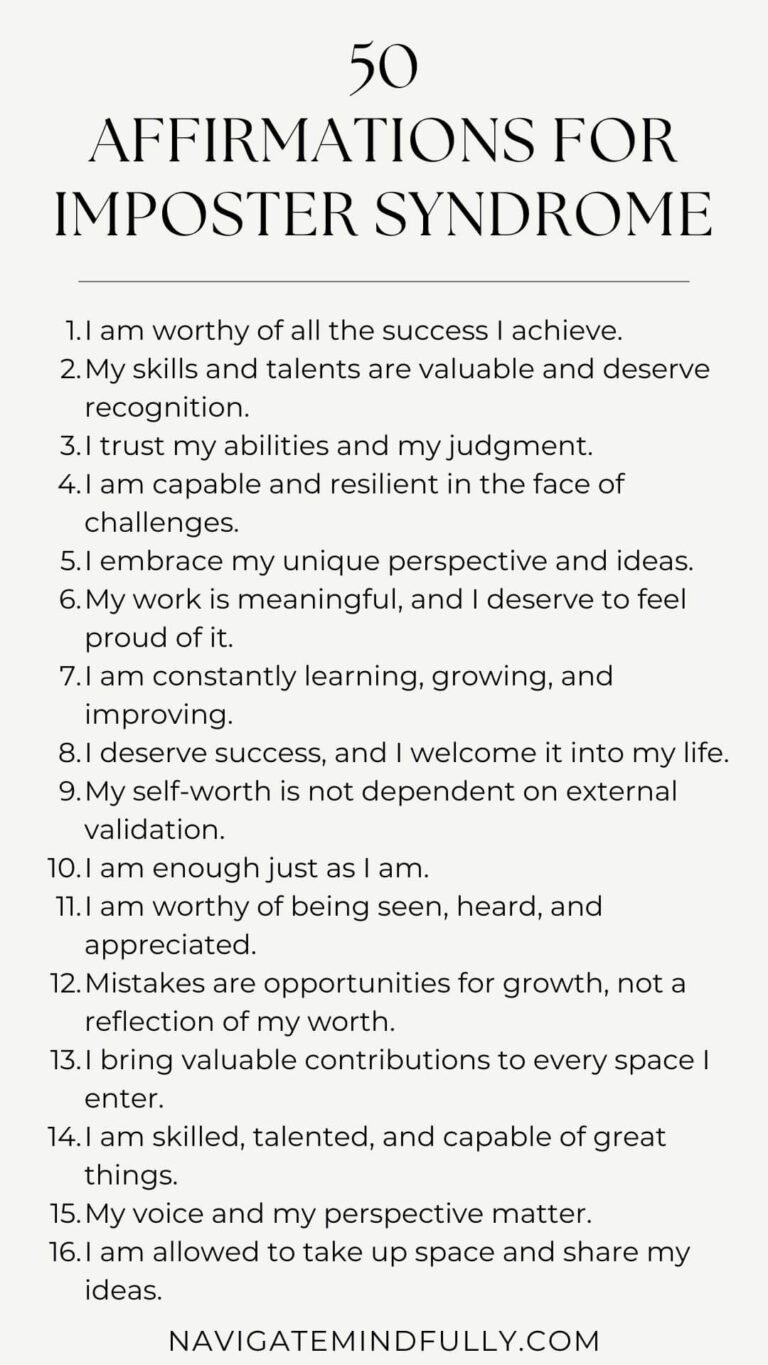 50 Powerful Affirmations for Overcoming Imposter Syndrome